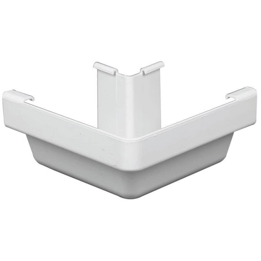 AMERIMAX Traditional White Outside Vinyl Gutter Corner | Home Hardware