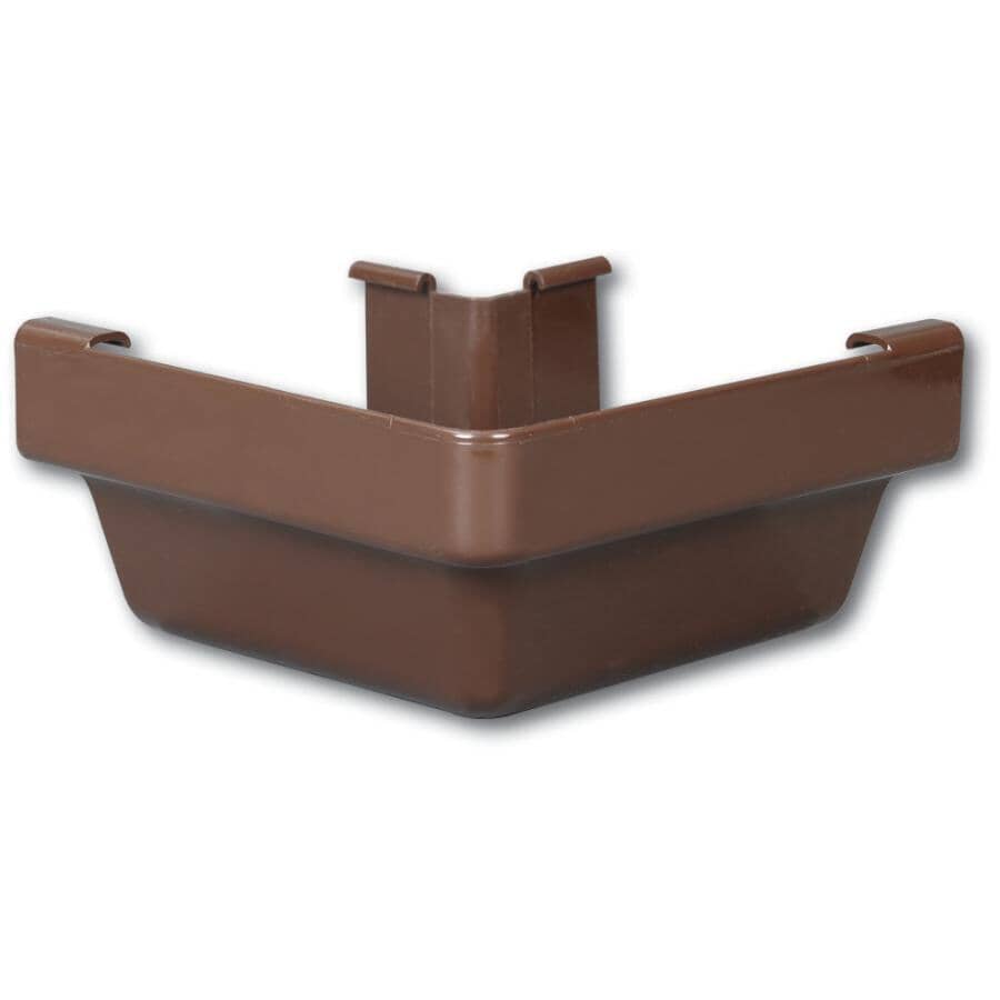 AMERIMAX Traditional Brown Outside Vinyl Gutter Corner | Home Hardware