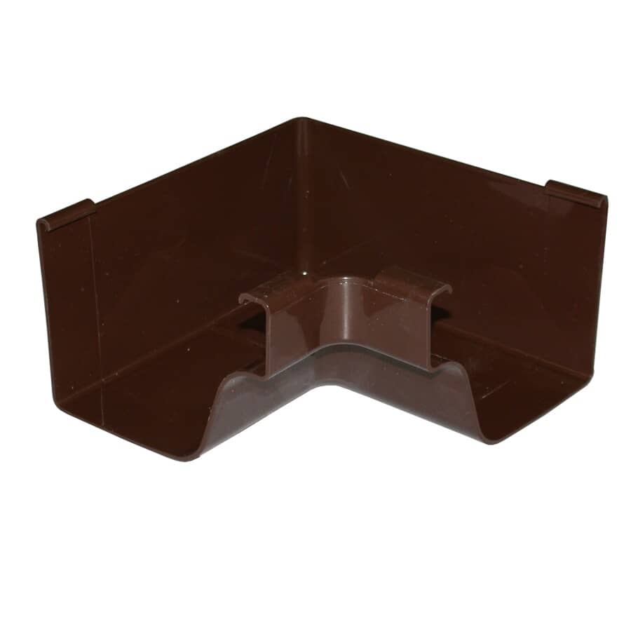 AMERIMAX Traditional Brown Inside Vinyl Gutter Corner | Home Hardware