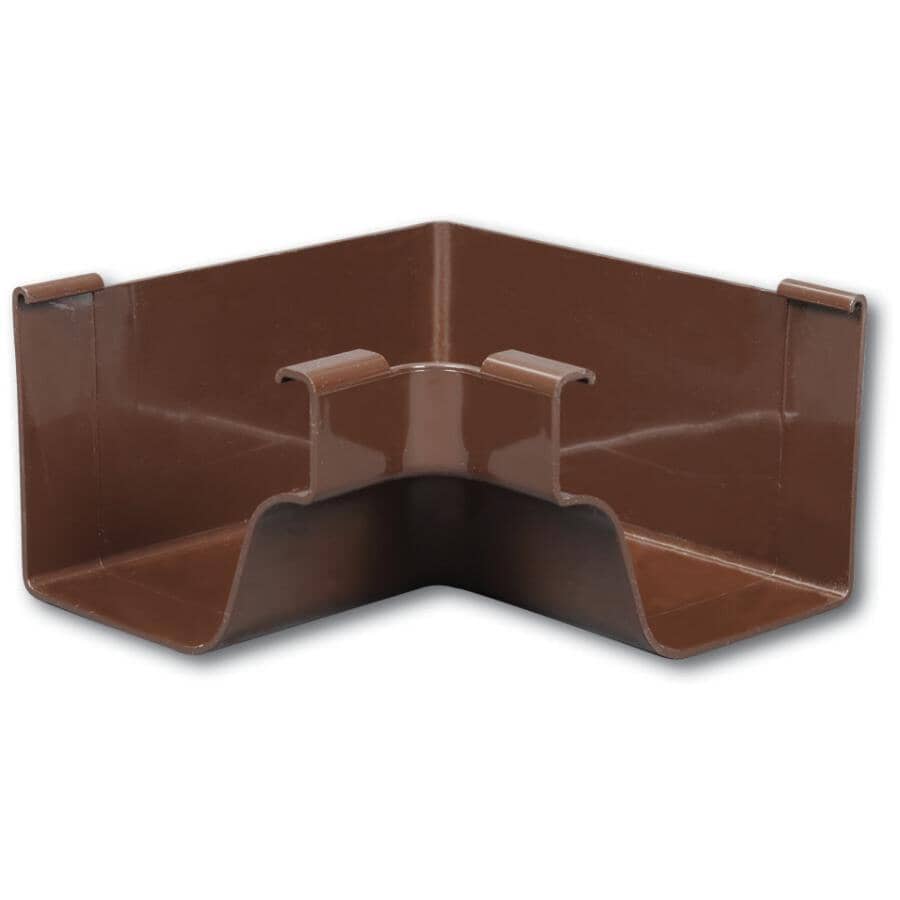 AMERIMAX Traditional Brown Inside Vinyl Gutter Corner | Home Hardware