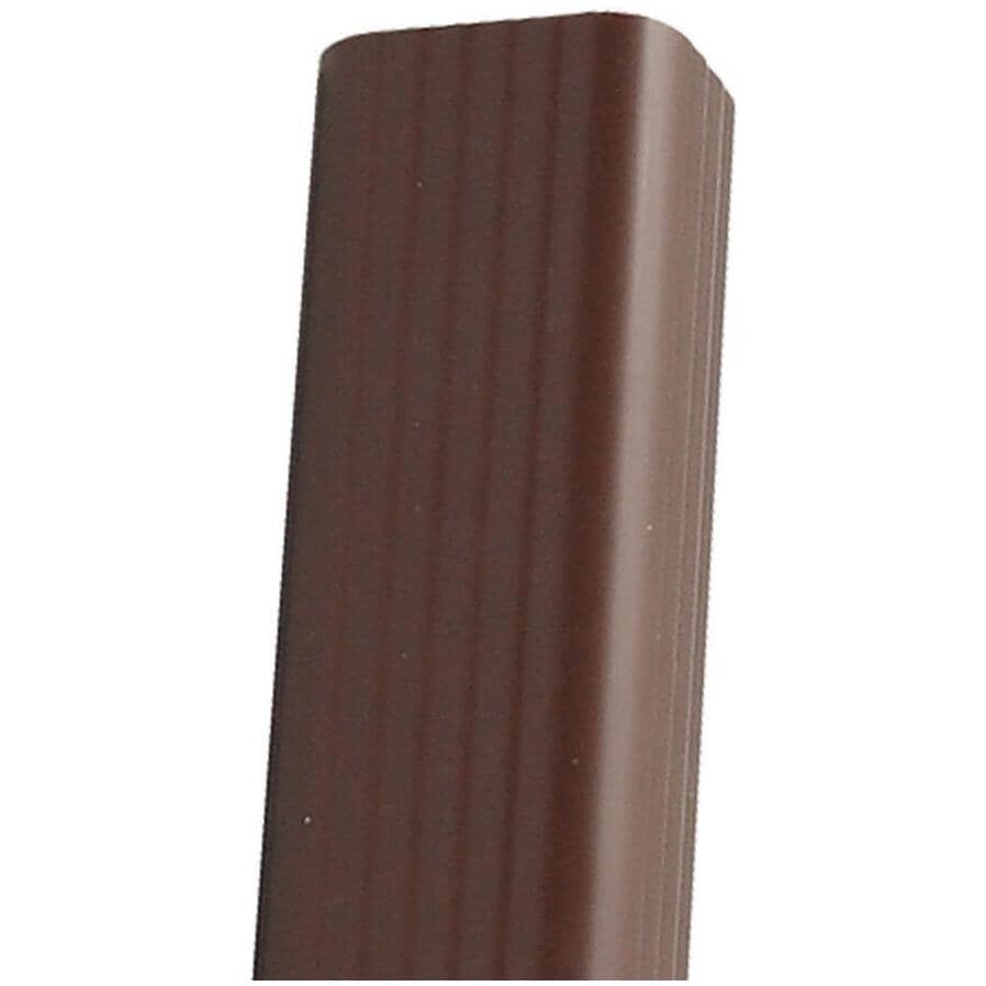 AMERIMAX 2" x 3" x 10' Traditional Brown Vinyl Gutter Downpipe | Home ...