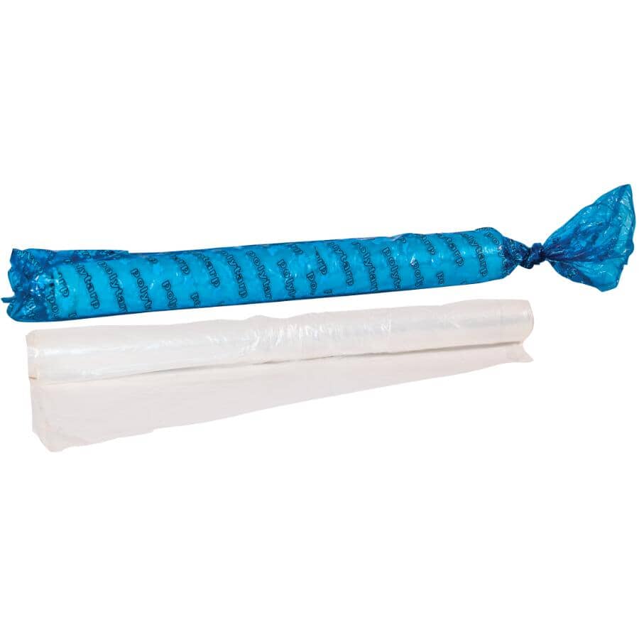 POLYTARP 1' x 120" Roll Light Duty Clear Poly Film, covers 5000 sq. ft ...