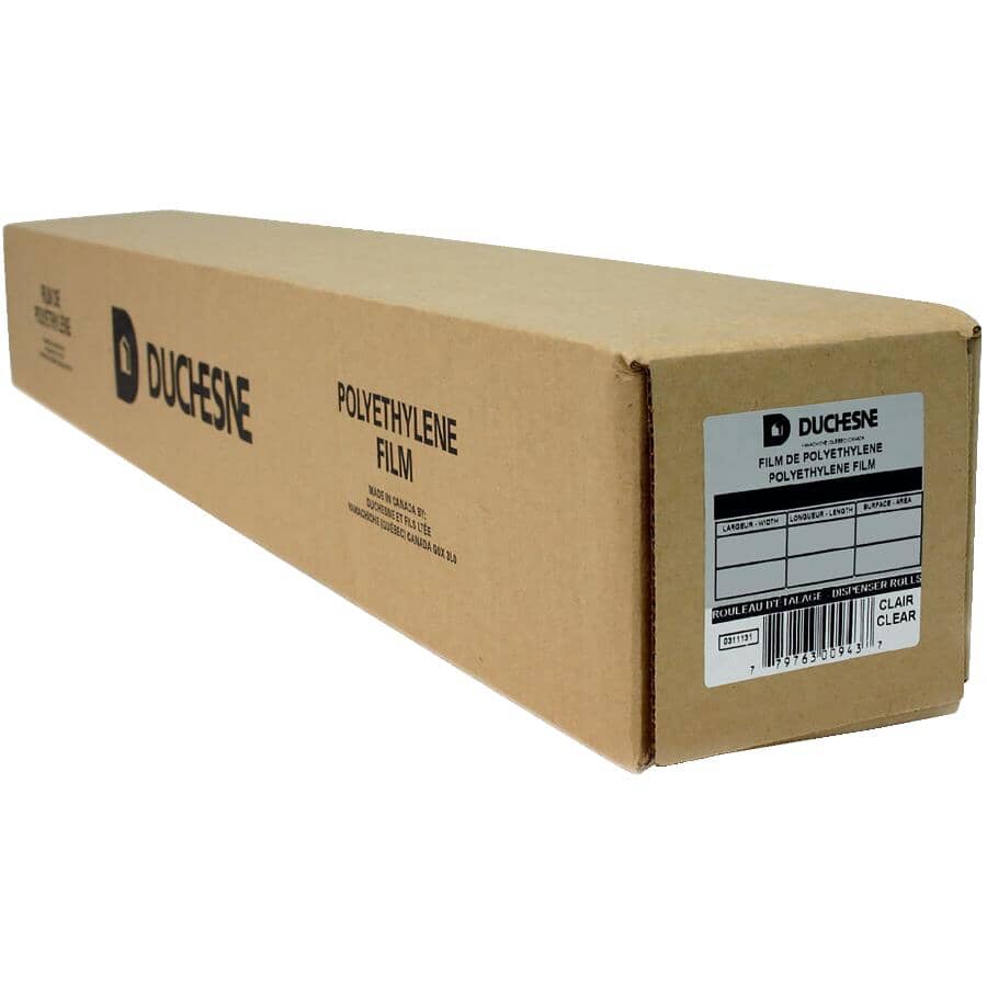 DUCHESNE 120" Ultra X Pro Clear "J" Fold Poly Film 10MIL (BOXED) | Home ...