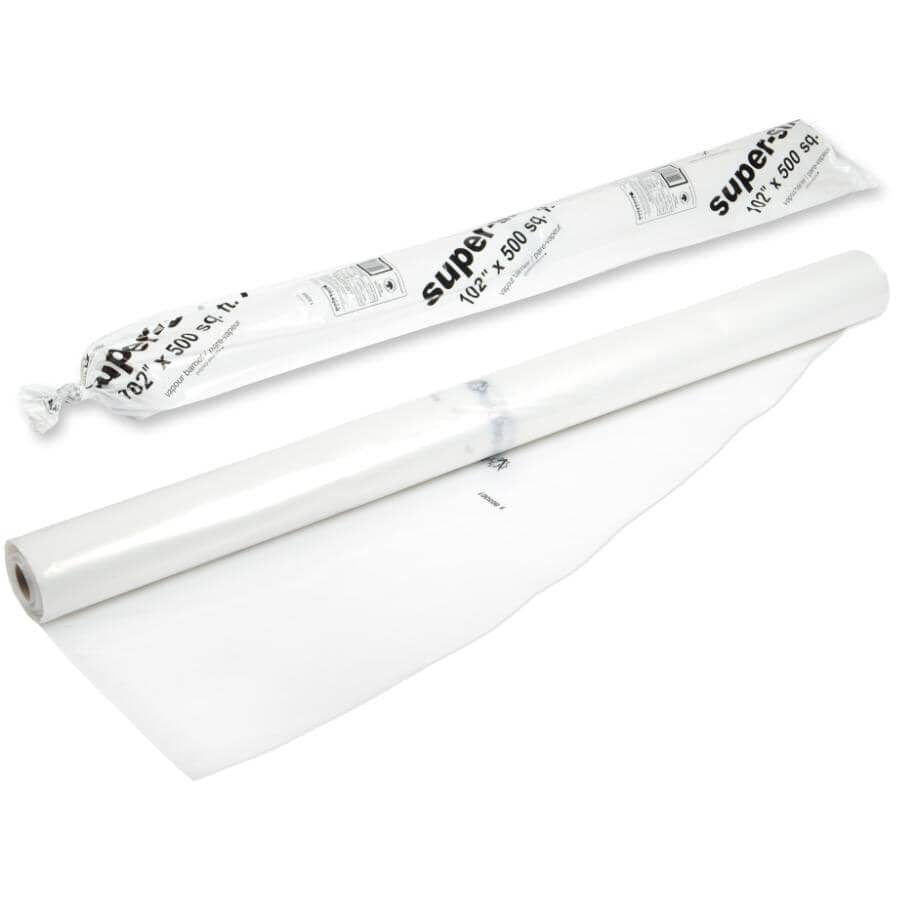 Polytarp 102"x59' Roll Super Six 6mil Clear Poly Film | Home Hardware