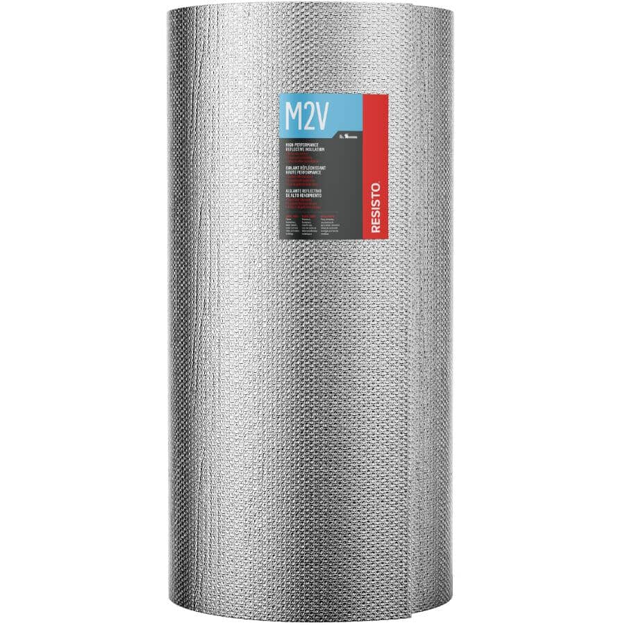 RESISTO 96" x 125' Roll Reflective Foil Double Bubble Foil Insulation ...