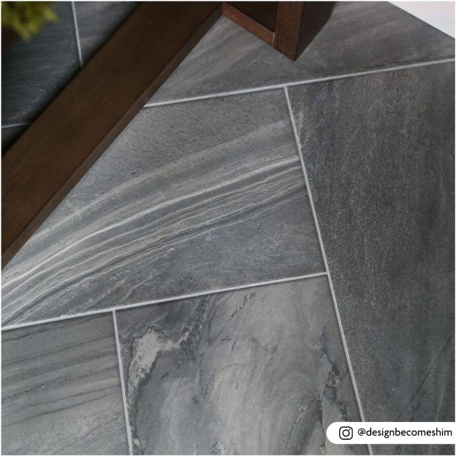 MONO SERRA GROUP Stone Antracite 12" x 24" Porcelain Tile Flooring ...