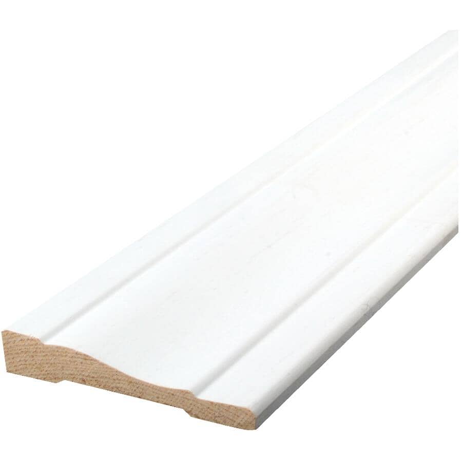 ALEXANDRIA MOULDING 9/16" x 3-1/4" Finger Jointed Pine Primed Colonial ...