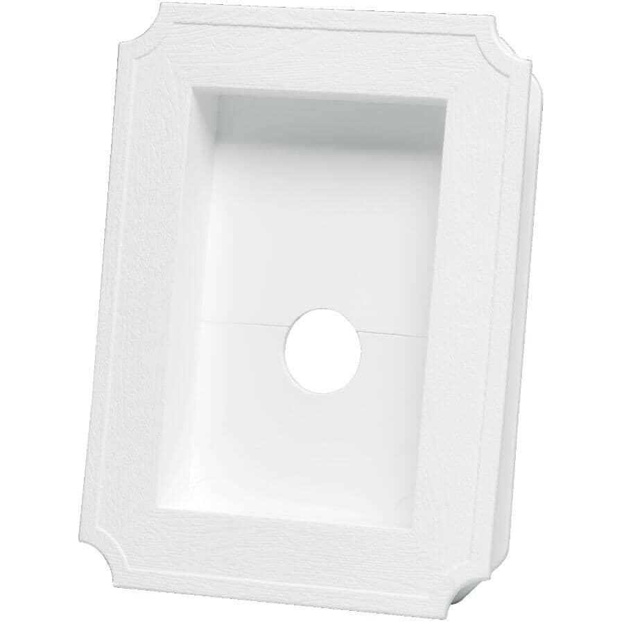 CANPLAS White Split Scalloped Siding Block | Home Hardware