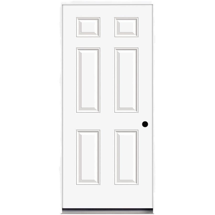 MDL DOORS 34" x 80" Super Saver Left Hand 6 Panel Steel Door | Home ...