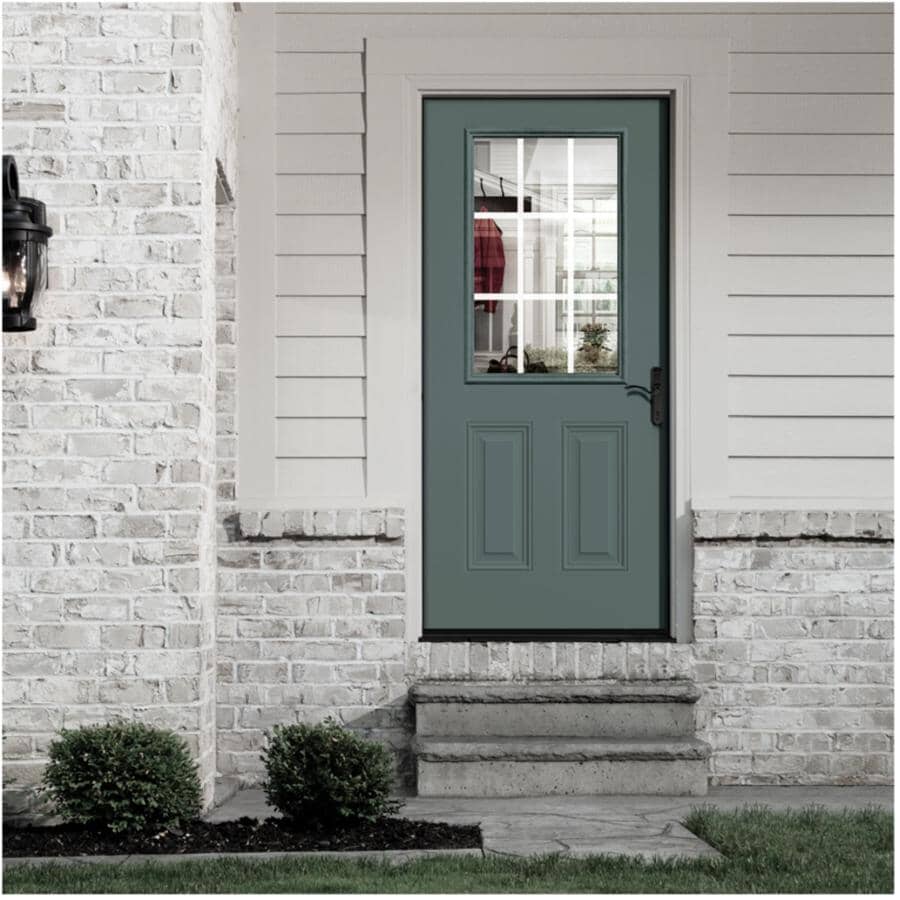 ALLIANCE DOOR PRODUCTS 36" x 80" Traditions Left Hand Steel Door | Home ...