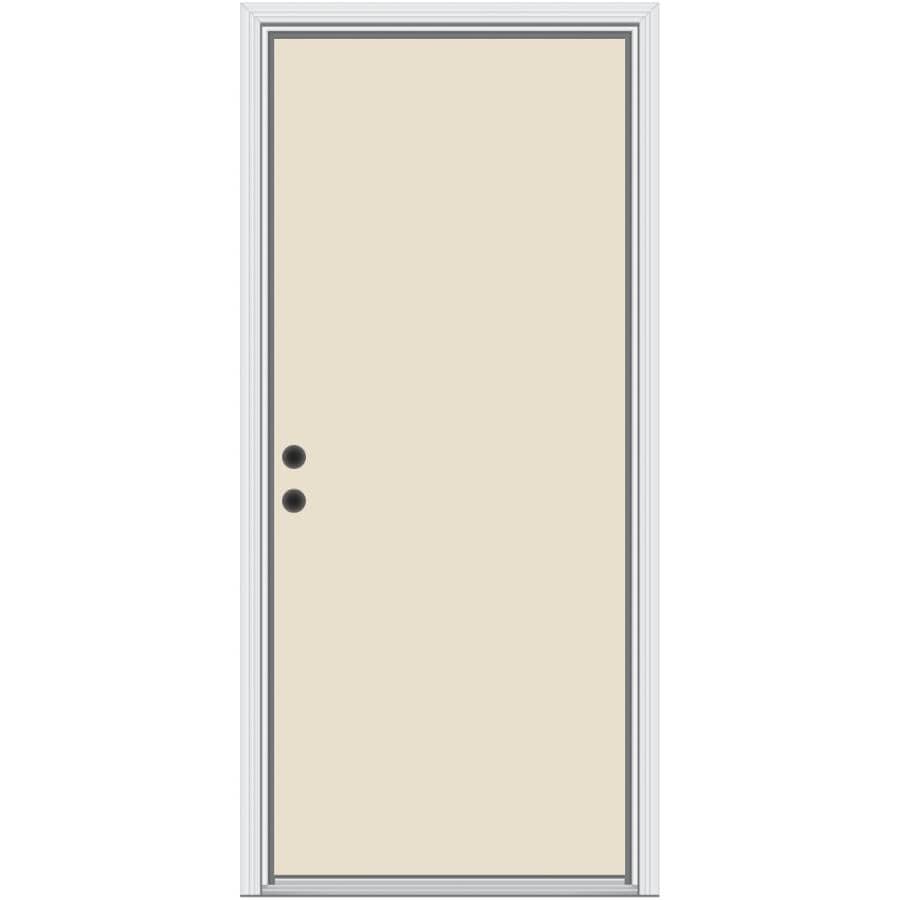 ALLIANCE DOOR PRODUCTS 32" x 80" Traditions Right Hand Flush Steel Door ...