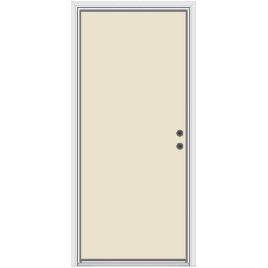 ALLIANCE DOOR PRODUCTS 36" x 80" Traditions Left Hand Flush Fibreglass ...