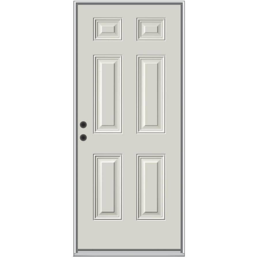 ALLIANCE DOOR PRODUCTS 36" x 80" Traditions 6 Panel Right Hand Steel ...