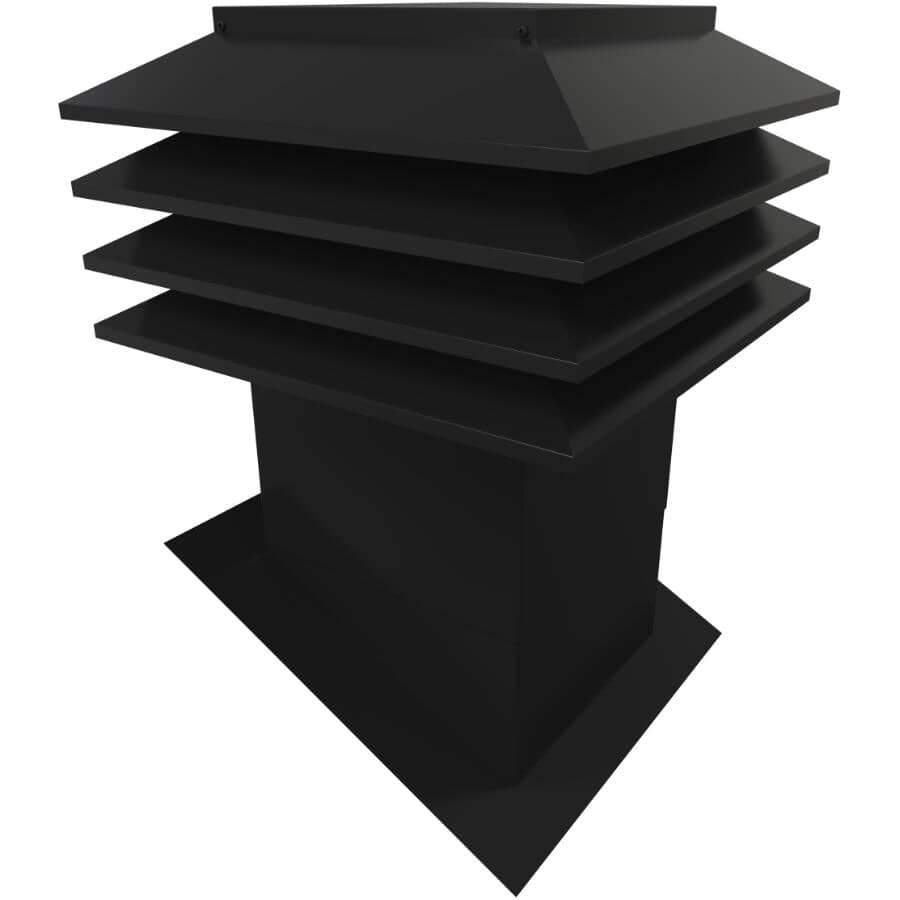 VENTILATION MAXIMUM Maximum 301 Black Slanted Roof Vent | Home Hardware