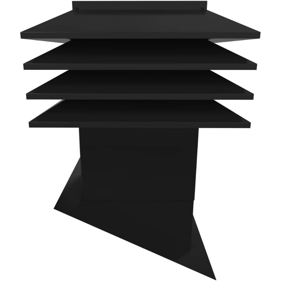 VENTILATION MAXIMUM Maximum 301 Black Slanted Roof Vent | Home Hardware