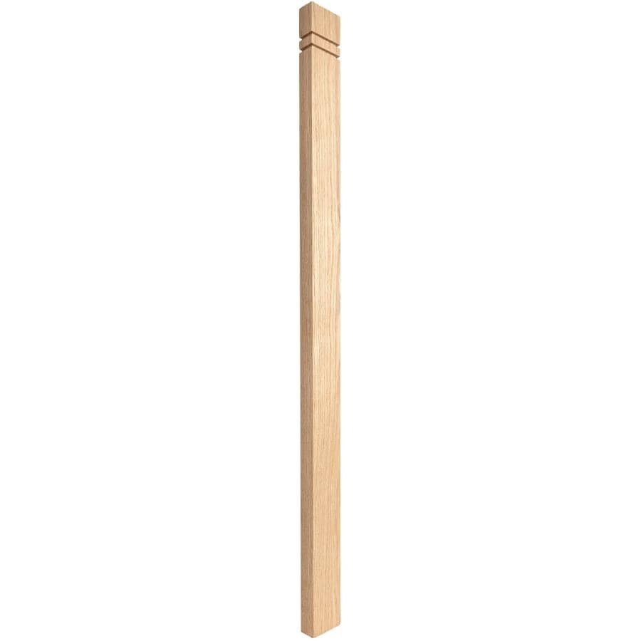 ALEXANDRIA MOULDING 1-3/8" x 2-7/8" x 44.5" Oak Half Newel Post | Home ...