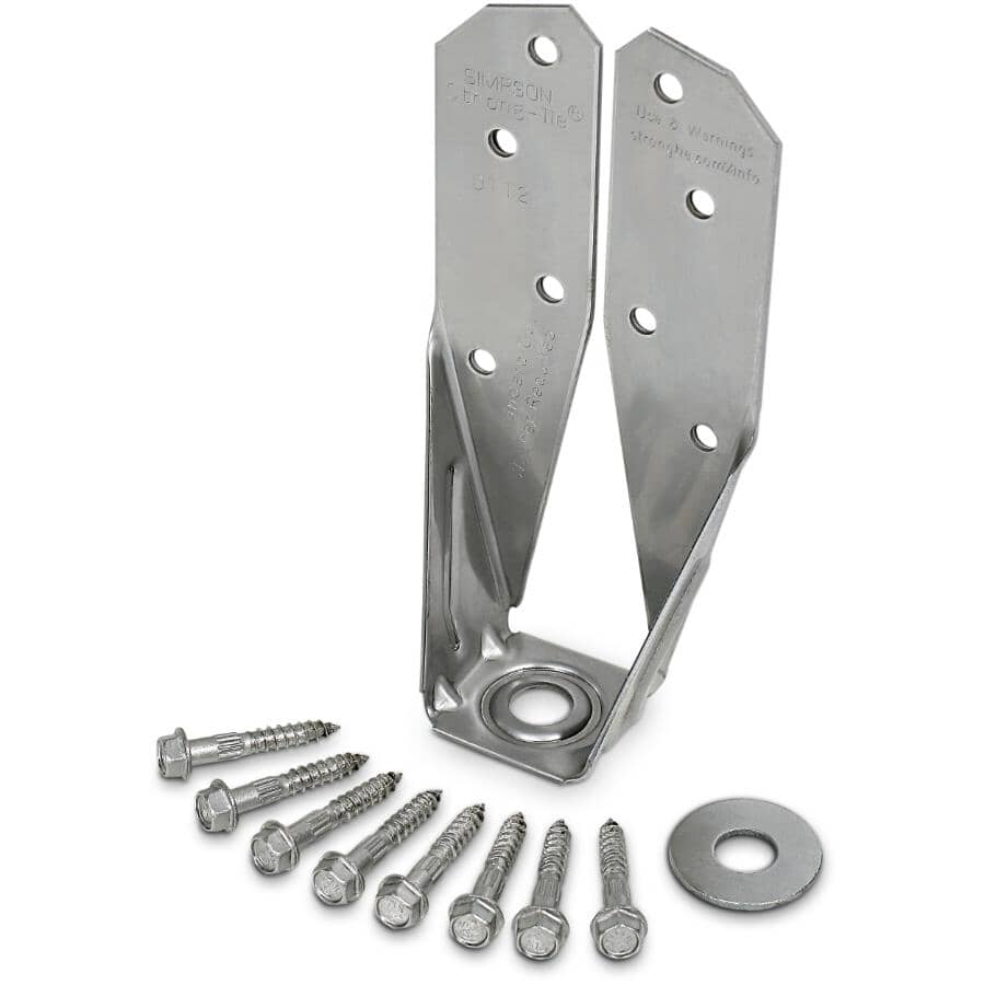 SIMPSON STRONG-TIE 14 Gauge G185 Deck Post Tie with Screws | Home Hardware