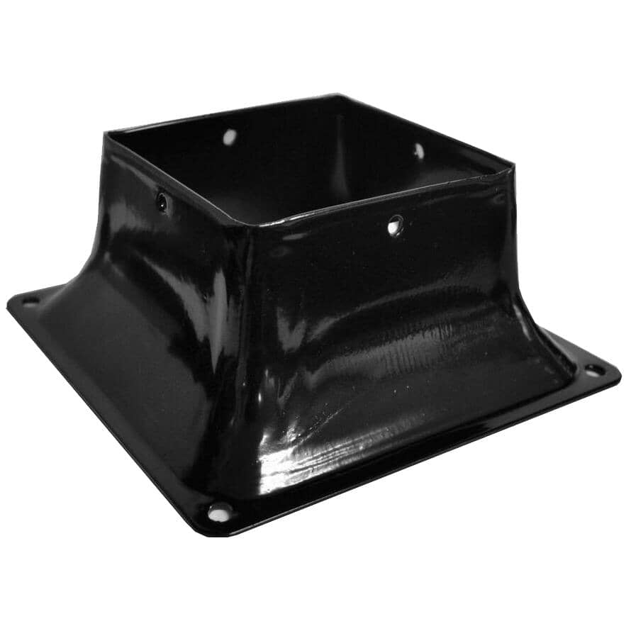 PYLEX 4" x 4" Black Steel Post Base | Home Hardware