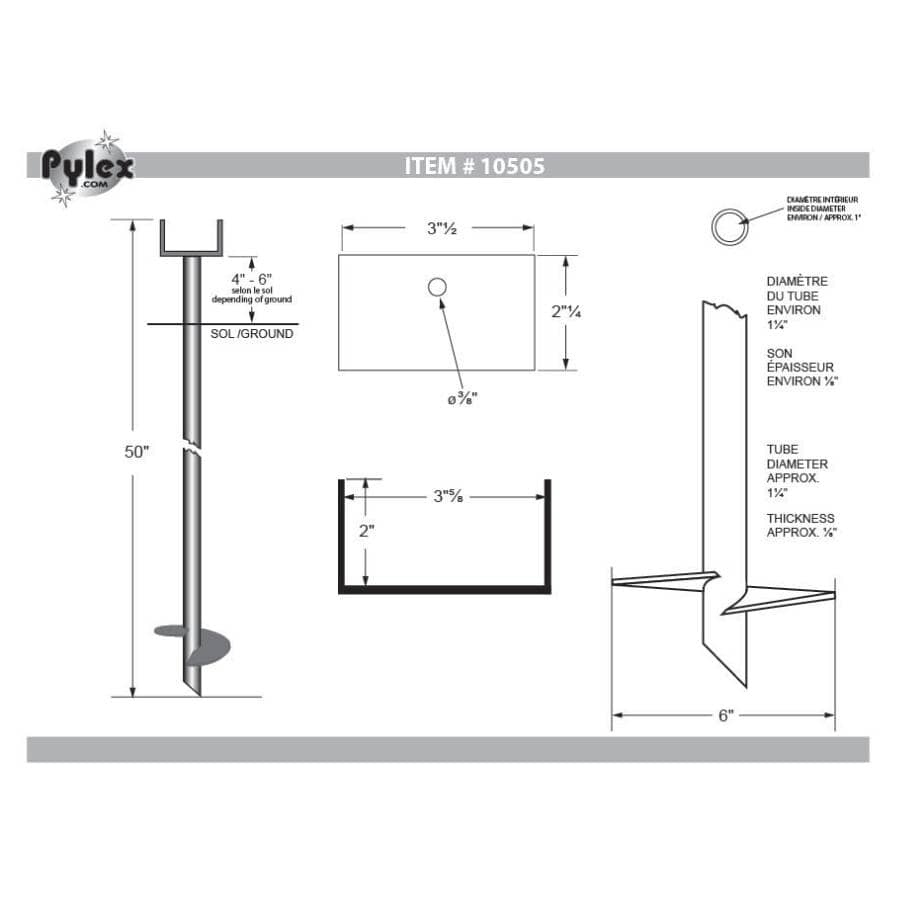 PYLEX 50" Foundation Screw - Black | Home Hardware