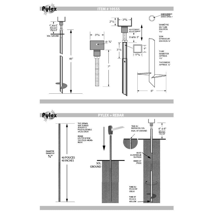 PYLEX Adjustable Foundation Screw | Home Hardware