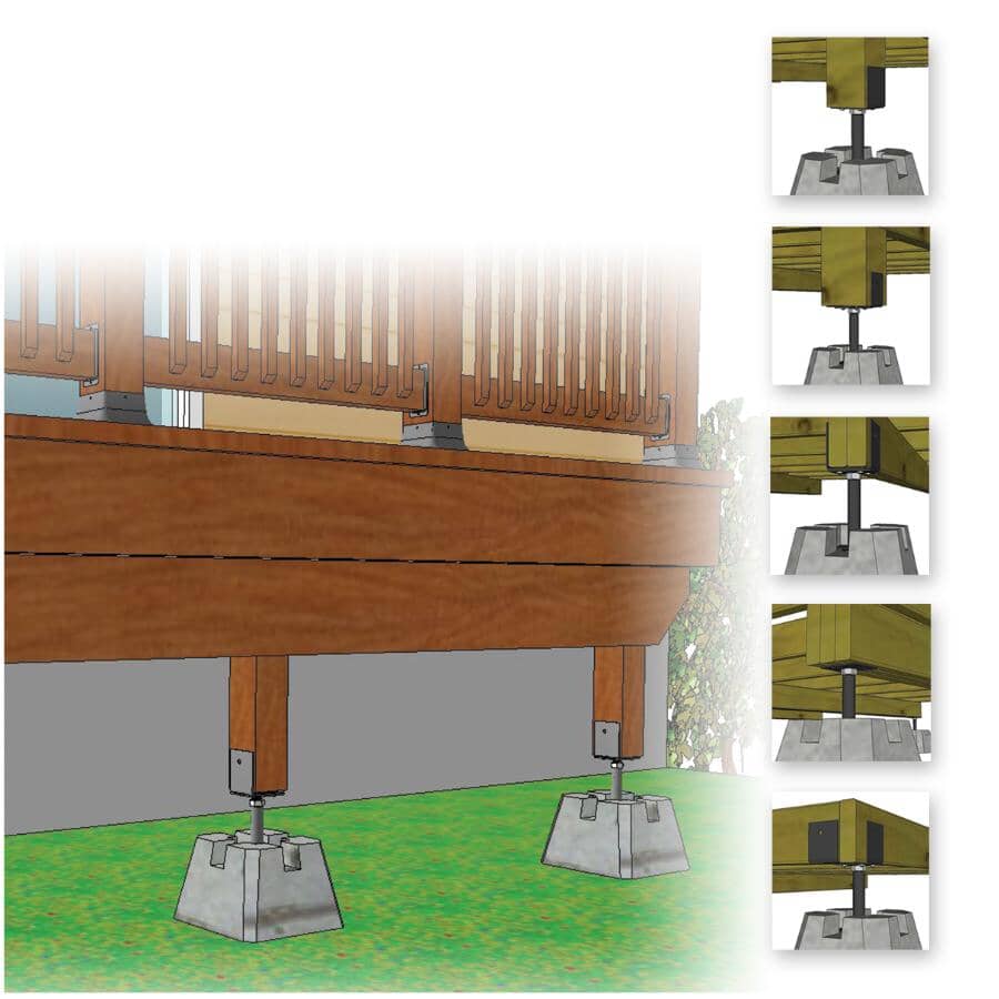 PYLEX Adjustable Deck Support Bracket | Home Hardware
