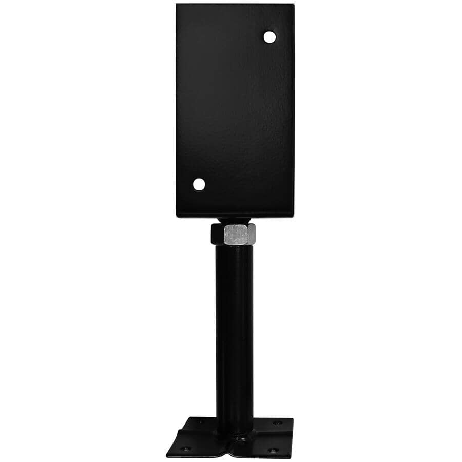 PYLEX Black 4x4" Adjustable Deck Support Bracket | Home Hardware