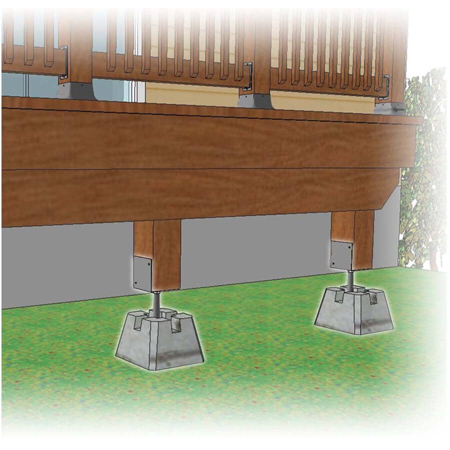 PYLEX Black 4x4" Adjustable Deck Support Bracket | Home Hardware