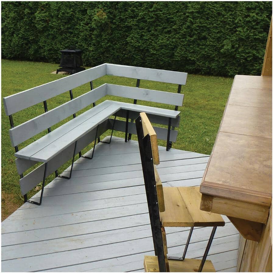 PYLEX Black Steel Bench Bracket | Home Hardware