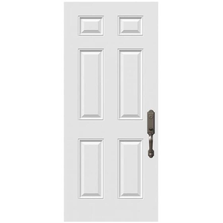GLOBAL WINDOWS & DOORS 36" x 80" Steel 6 Panel Single Left Hand Door ...