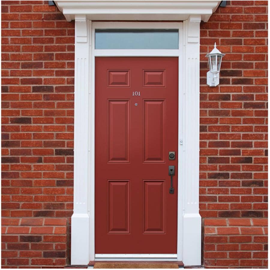 GLOBAL WINDOWS & DOORS 36" x 80" Steel 6 Panel Single Left Hand Door ...