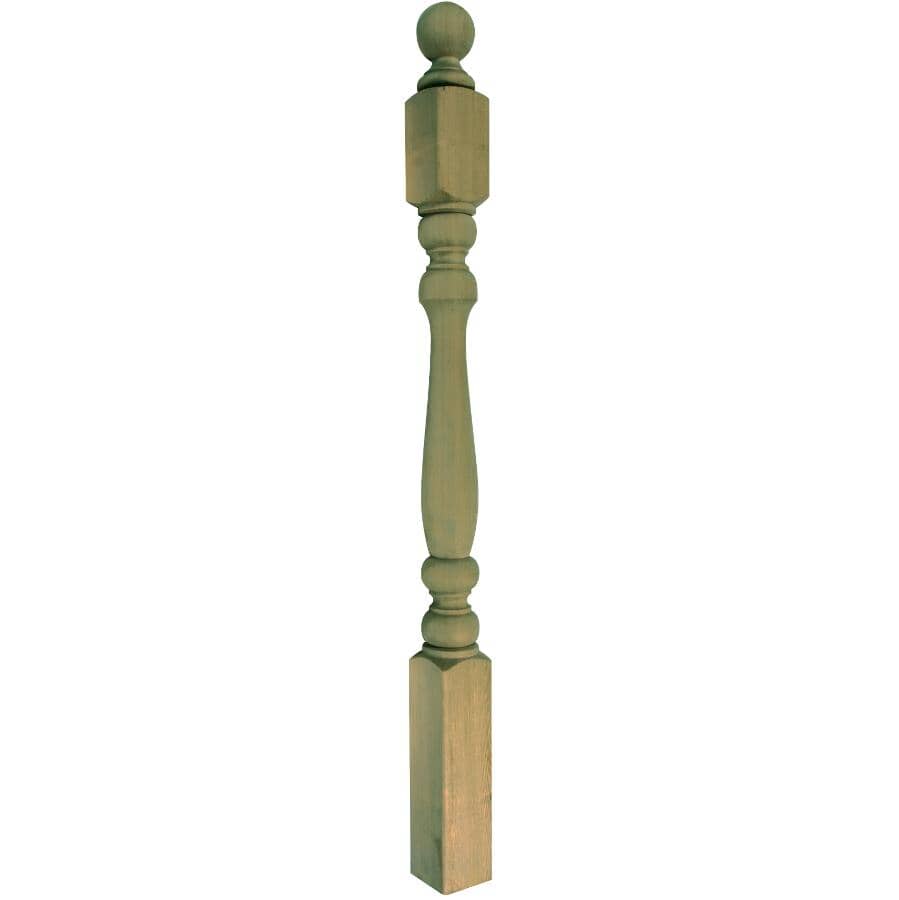 4" x 4" x 48" Pressure Treated Colonial Ball Top Post | Home Hardware