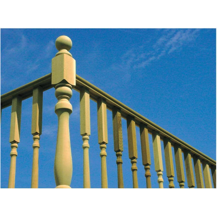 4" x 4" x 48" Pressure Treated Colonial Ball Top Post | Home Hardware