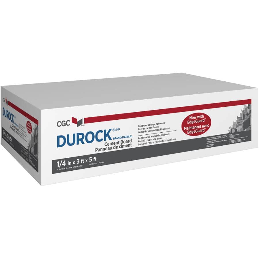 CGC 1/4" x 36" x 5' Cement Board with EdgeGuard | Home Hardware