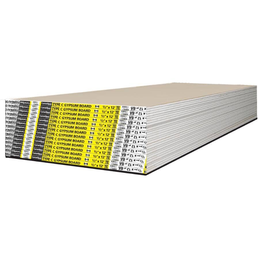 Gypse de type C de 1/2 po x 4 pi x 12 pi Certainteed | Home Hardware