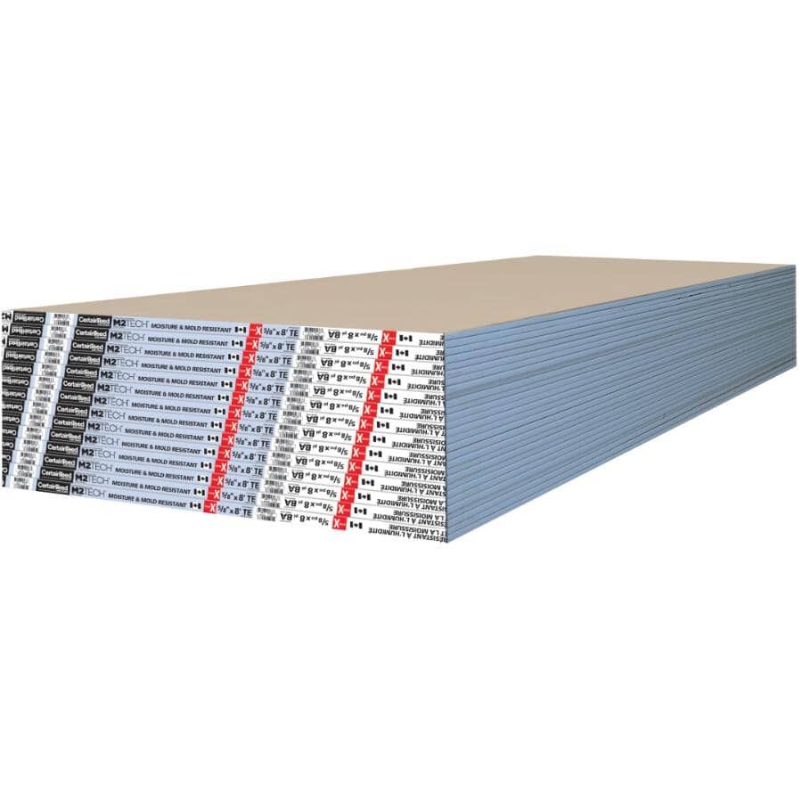 CERTAINTEED 5/8" x 4' x 8' M2Tech Type X Mould and Fire Resistant ...