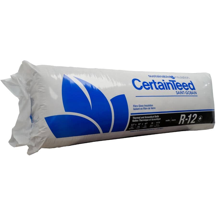 CERTAINTEED R12 x 15" Fiberglass Insulation, covers 117.5 sq. ft ...