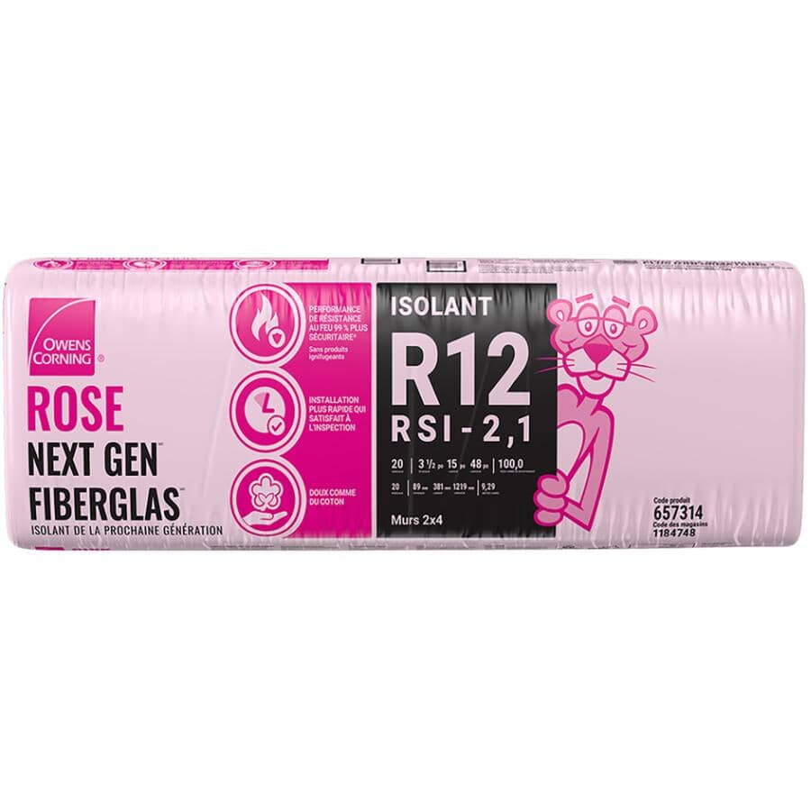 OWENS CORNING R12 x 15" Pink Insulation, covers 100 sq. ft. | Home Hardware