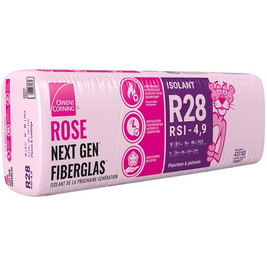 OWENS CORNING R28 x 16" Pink Insulation, covers 53.3 sq. ft. | Home ...