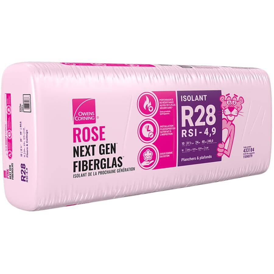 OWENS CORNING R28 x 24" Pink Insulation, covers 80 sq. ft. | Home Hardware