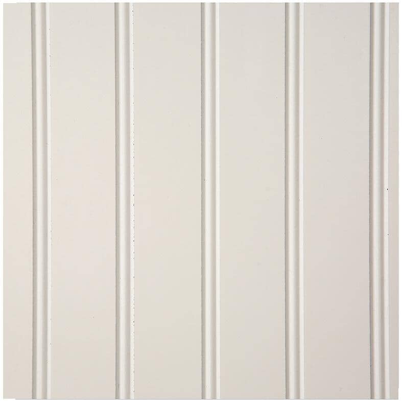 4' x 8' Beaded White MDF Panel | Home Hardware
