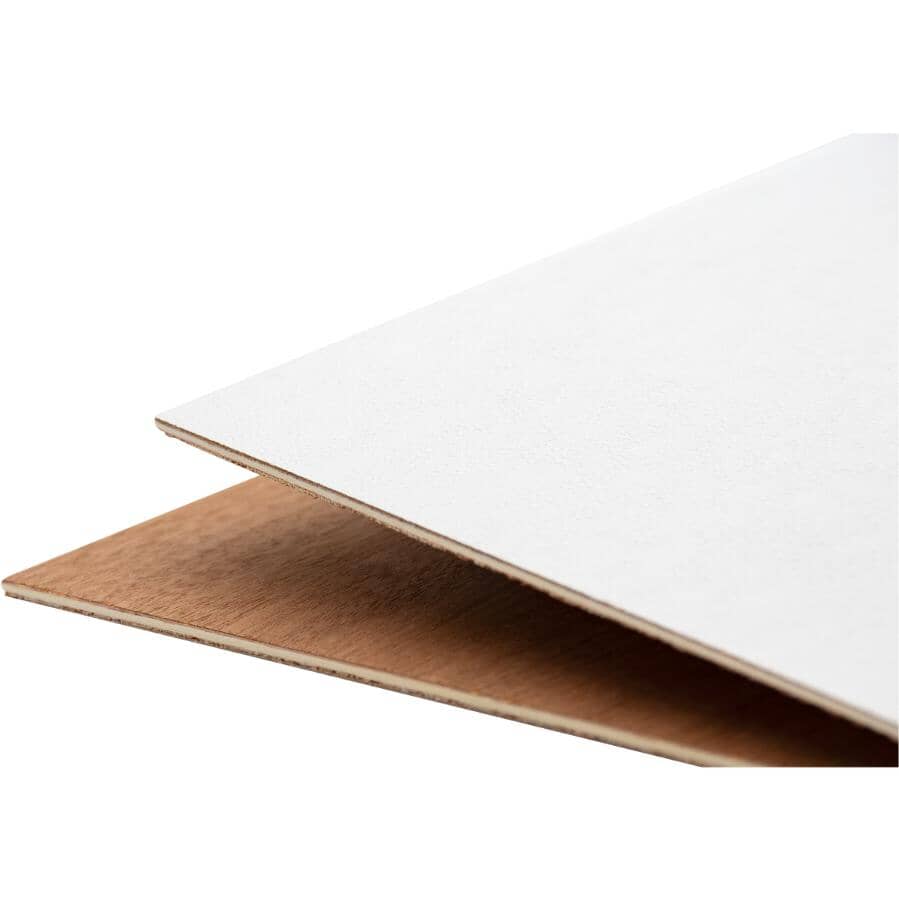 RICHELIEU 4' x 8' White Snow Fall Vinyl Panel | Home Hardware