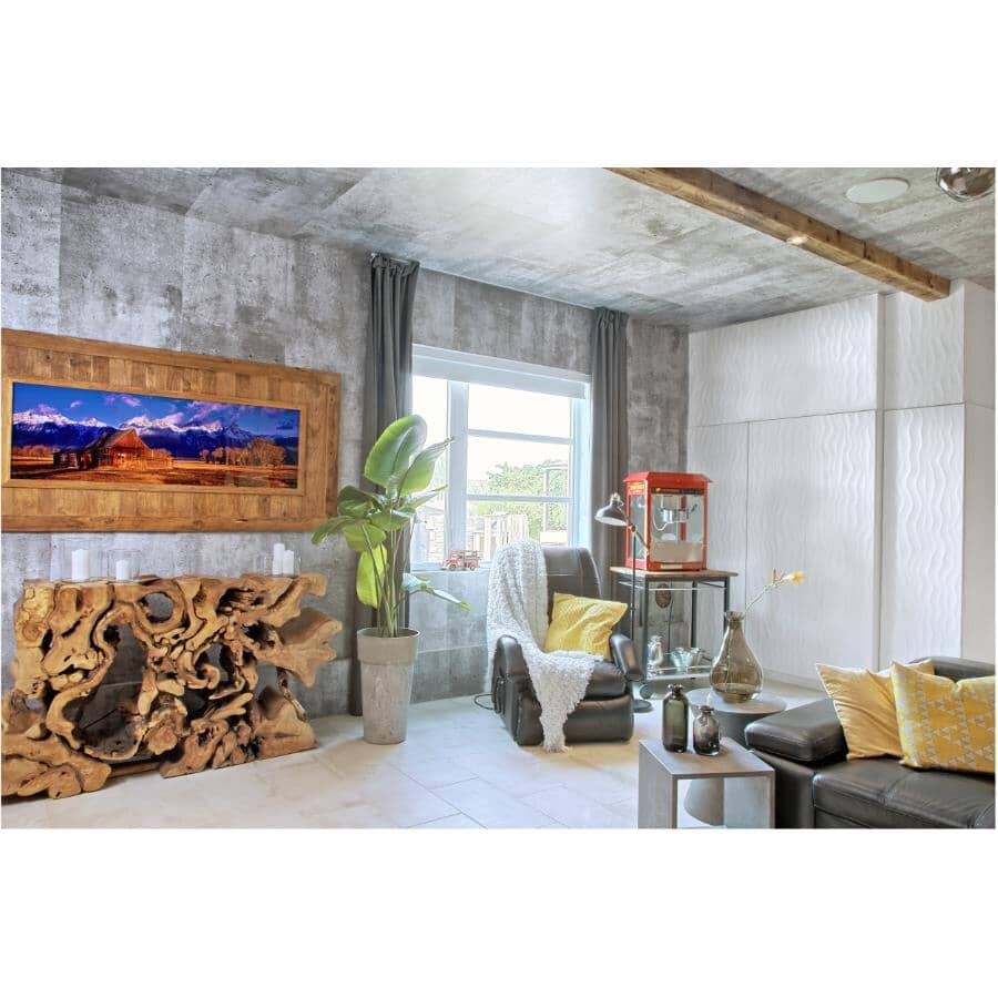 MURDESIGN 24" x 48" Concrete Effect HDF Panels | Home Hardware