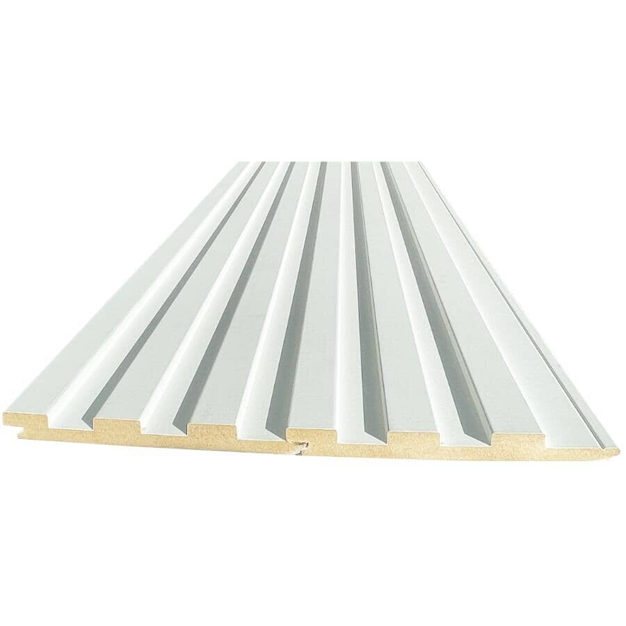 ALEXANDRIA MOULDING 1/2" x 5-3/8" MDF Primed Slat Panelling | Home Hardware