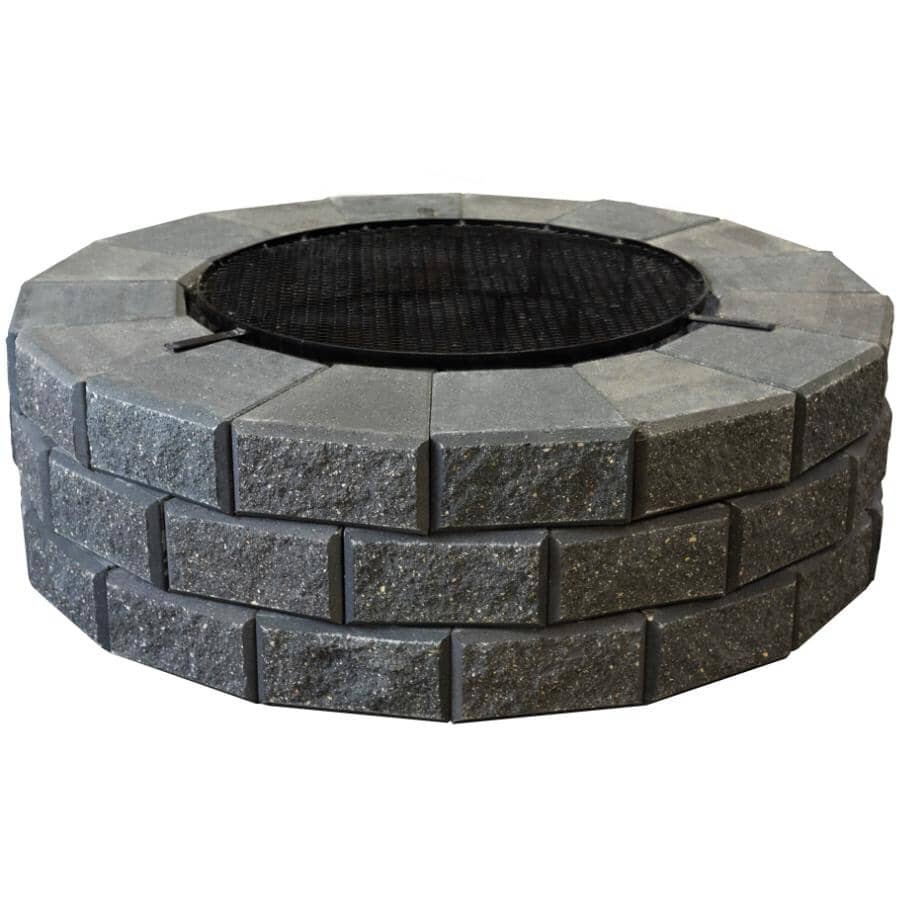 BARKMAN CONCRETE Charcoal Stackstone Firepit Kit | Home Hardware