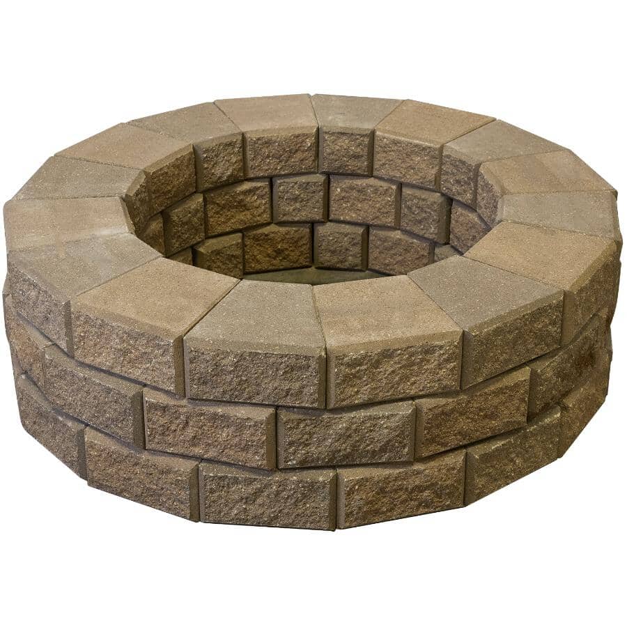 BARKMAN CONCRETE Desert Buff Stackstone Firepit Kit | Home Hardware