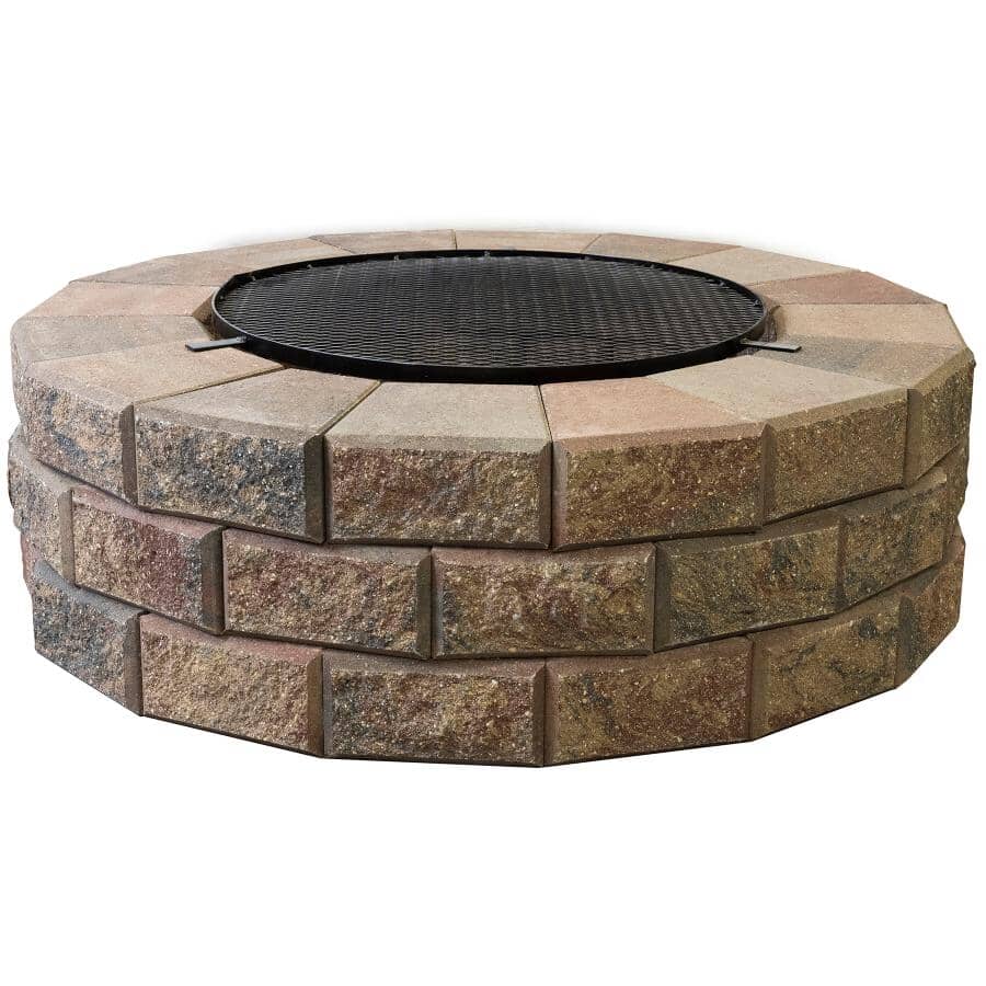 BARKMAN CONCRETE Antique Brown Stackstone Firepit Kit | Home Hardware