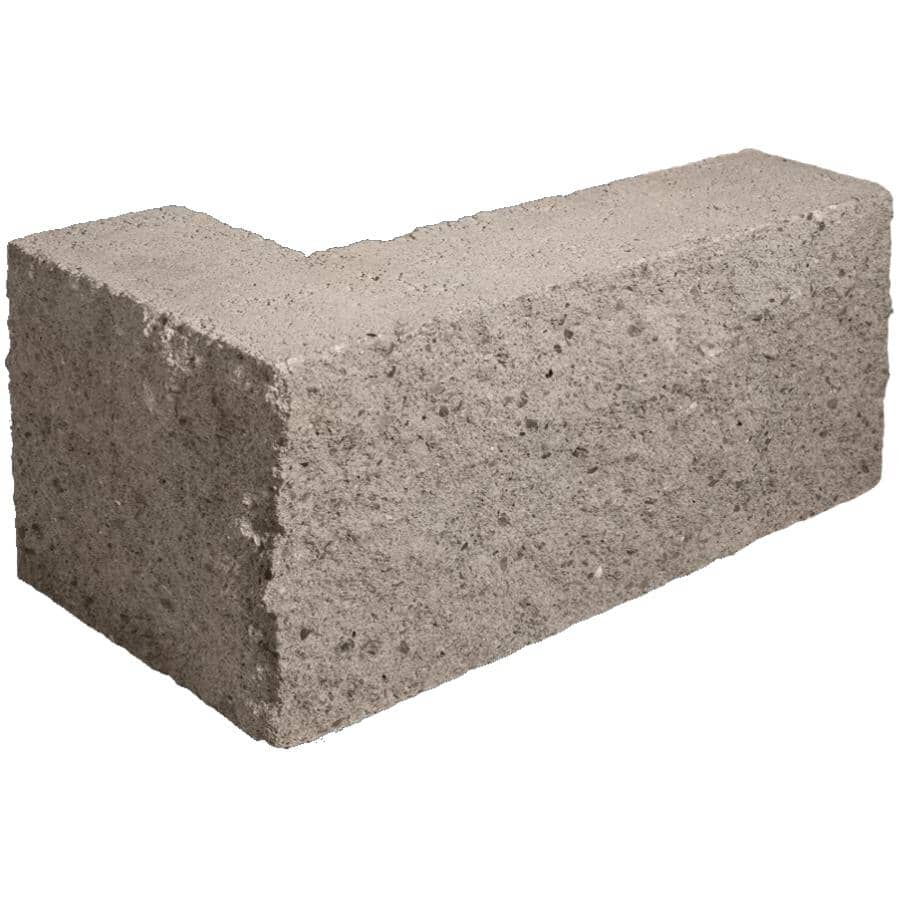 4" L-Corner Ashlar Split Cement Block | Home Hardware