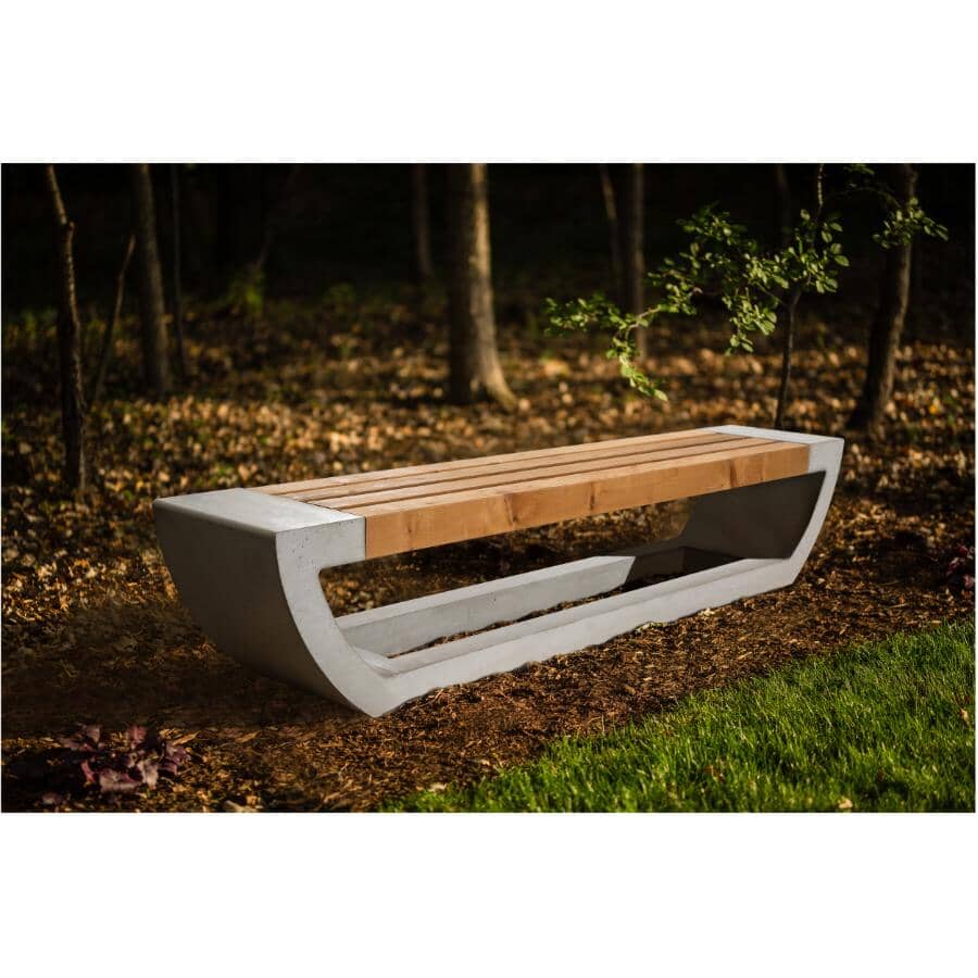 BARKMAN CONCRETE Cedar Cast Bench | Home Hardware