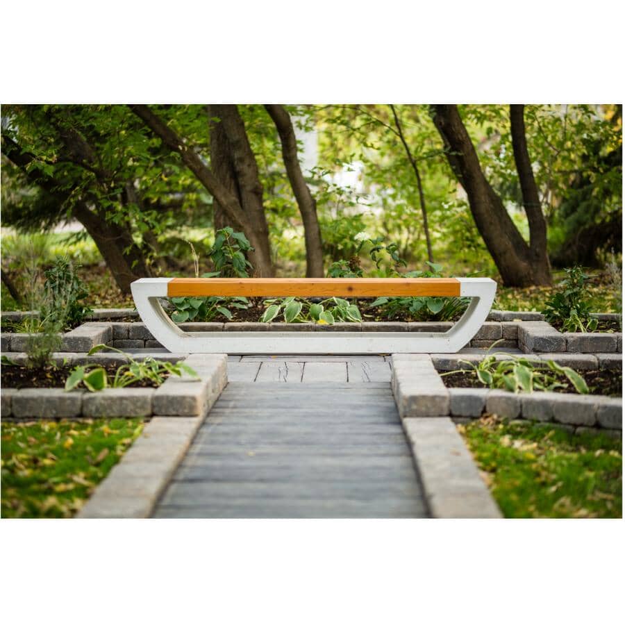 BARKMAN CONCRETE Cedar Cast Bench | Home Hardware