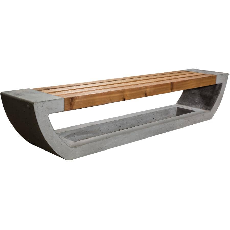 BARKMAN CONCRETE Cedar Cast Bench | Home Hardware
